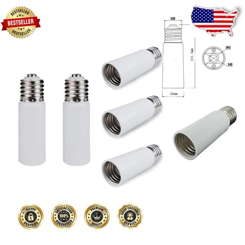 5-Pack Mogul Socket Extenders for E39/E40 Bulb Adapters - Porcelain ...
