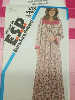Vintage Simplicity 5718 Hippie Caftan Maxi Robes Pattern Sizes 16 18 20 ...