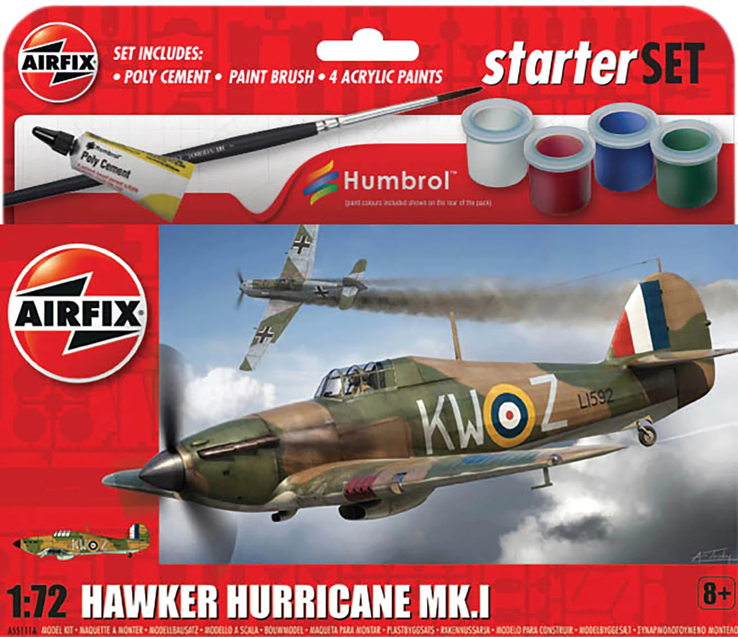 Airfix Gift Set 1/72 British Hurricane Mk.1 A55111A | eBay