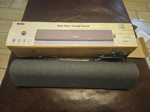 SOULION R50 Bluetooth Computer Speakers, 3.5mm PC Sound Bar, LED ...