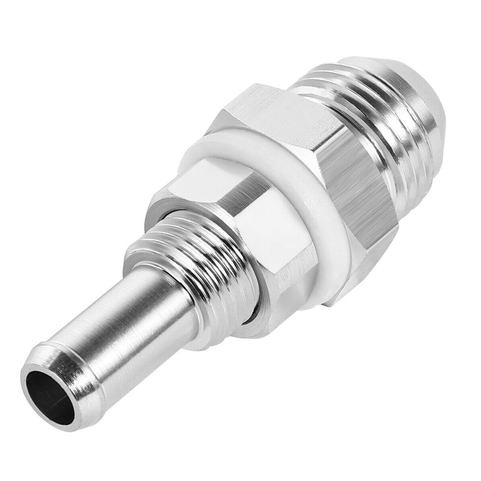 8AN Male Flare Bulkhead To 3/8Inch Hose Barb Car Fuel Tank Fitting ...