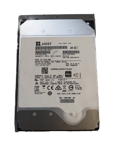 HGST 10TB 12Gbps SAS 7.2K 3.5" HARD DRIVE 0F27432 Cisco 58-100198-01 ...