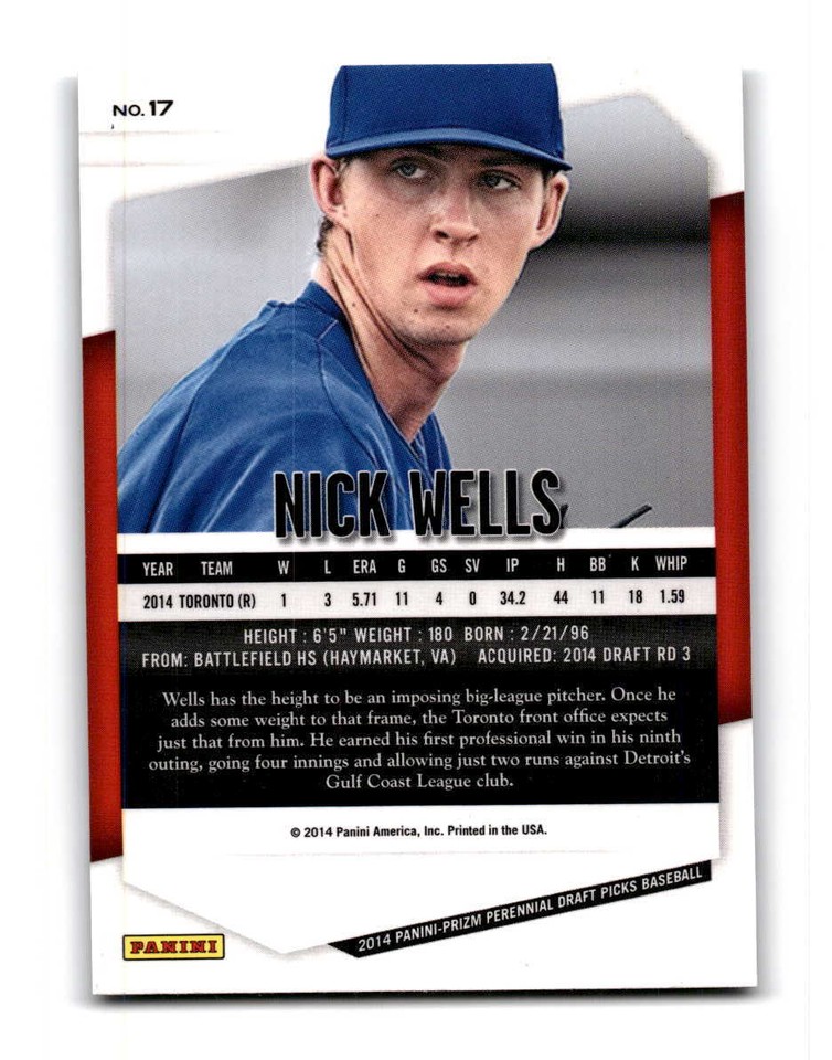 2014 Panini Prizm Perennial Draft Picks Nick Wells 17 | eBay