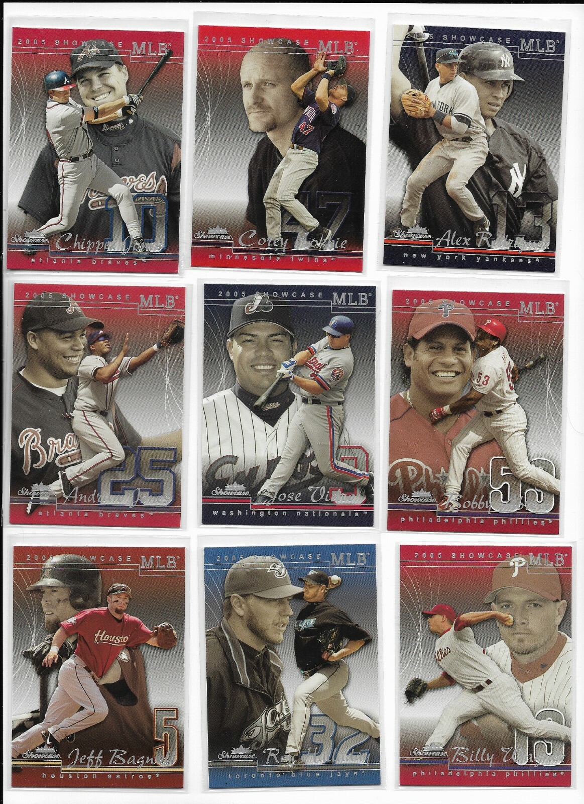 2005 Showcase PICK-A-CARD Jeter Chipper Alex Rodriguez Bagwell Halladay ...