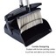 Foldable Broom and Dustpan Sweep Clean Set Dust Pan Broom Upright w ...
