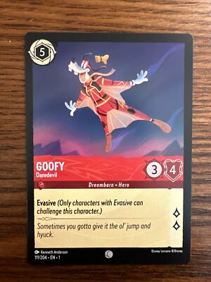 Disney Lorcana Goofy DAREDEVIL Common #111/204 | eBay