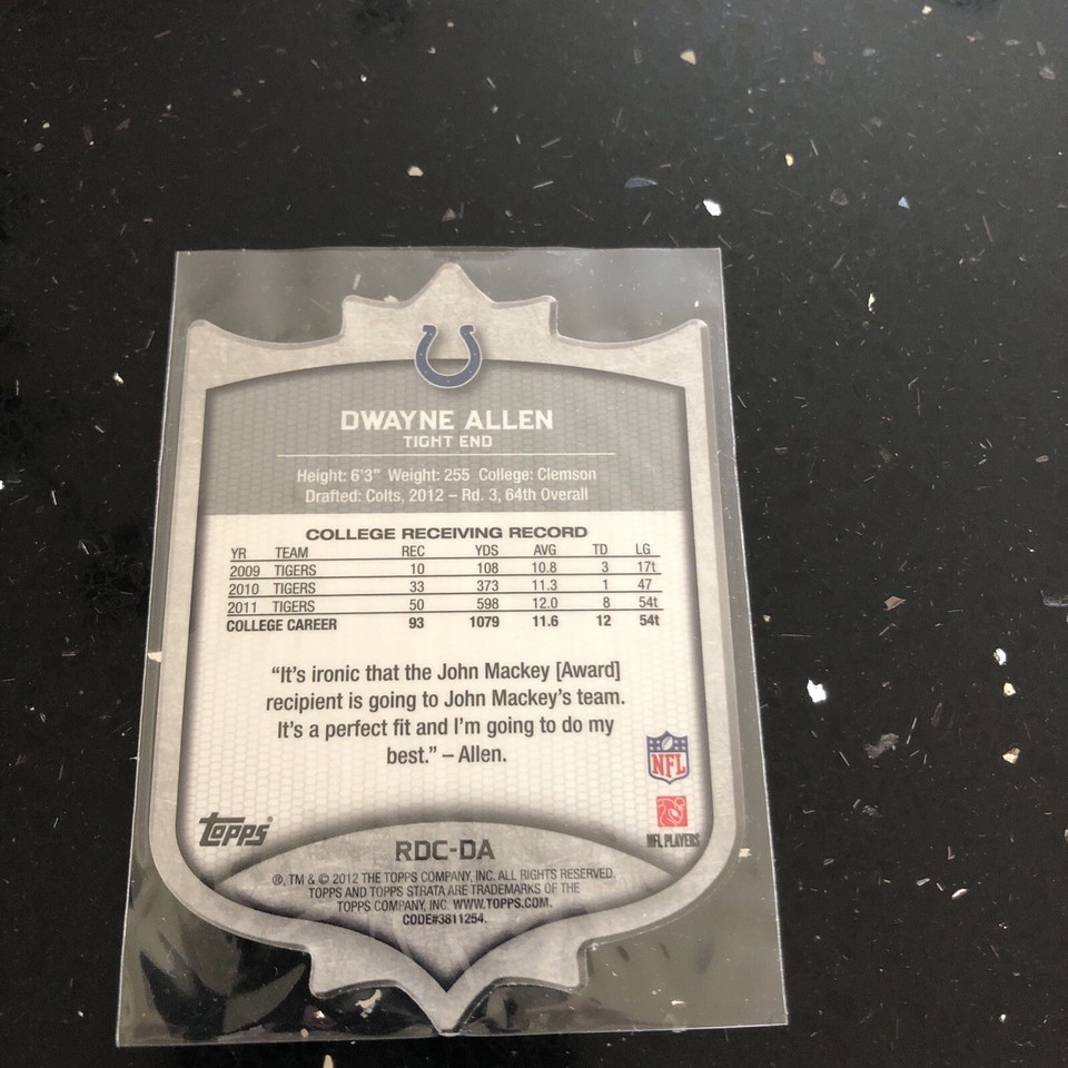 2012 Topps Strata Rookie Dwayne Allen Card RDC -DA | eBay