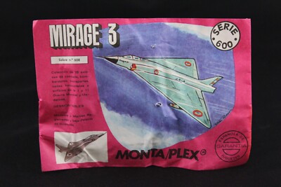 Boîte MONTA PLEX Série 600 Avion MIRAGE 3 Jouet Kiosque Années 70 SANS ...