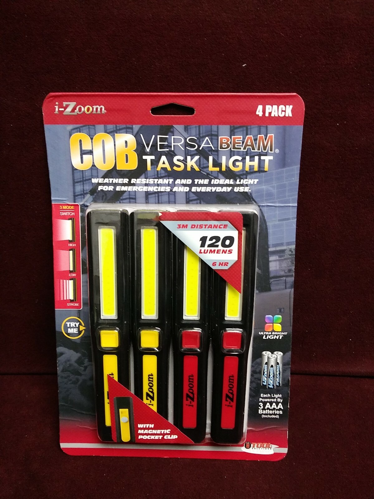 I-Zoom COB Versa Beam Task Light Work Light 4pack Ultra Bright 120 ...