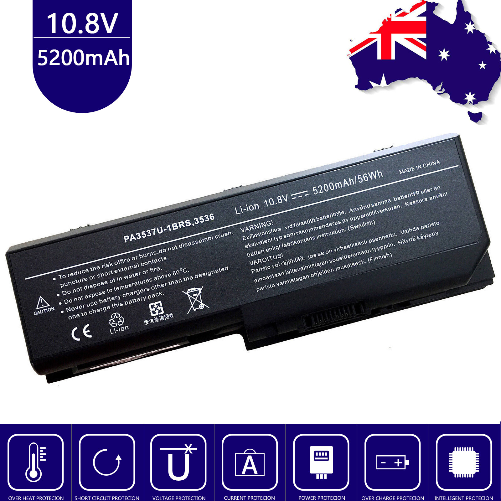 Laptop Battery for Toshiba Satellite P300-1AP P300-1AV P300-1BC P300 ...