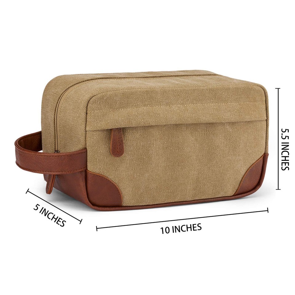Toiletry Bag Hanging Dopp Kit for Men Water Resistant Canvas Shaving ...
