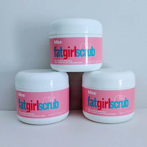 Bliss Fat Girl body exfoliator Scrub by Bliss for Women 2.7 oz each jar ...