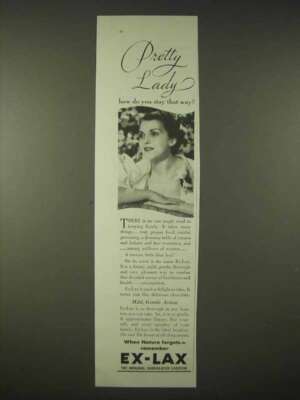 1935 Ex-Lax Laxatives Ad - Pretty Lady | eBay
