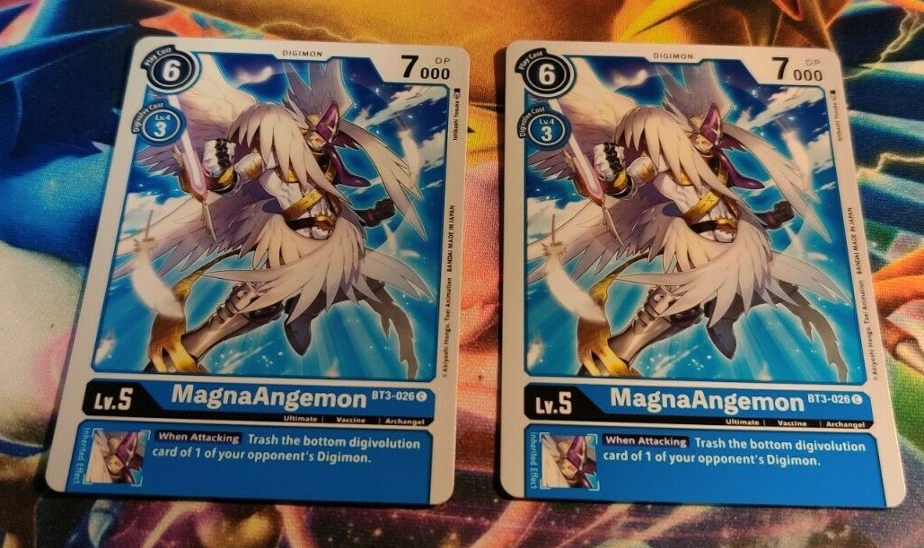 x2 Digimon MAGNAANGEMON BT3-026 Blue Common TCG | eBay