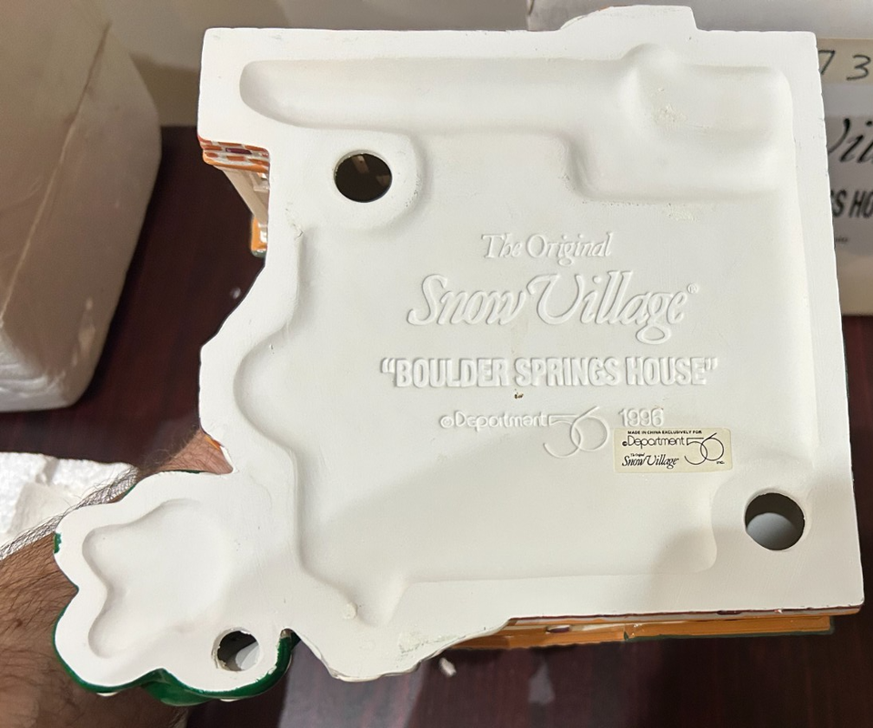 Department 56 Boulder Springs House w/ Light in Box Snow Village | eBay