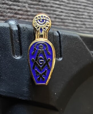 Vintage Cobalt Blue Enamel Masonic Slipper Lapel Pin 5/8" Very Nice ...
