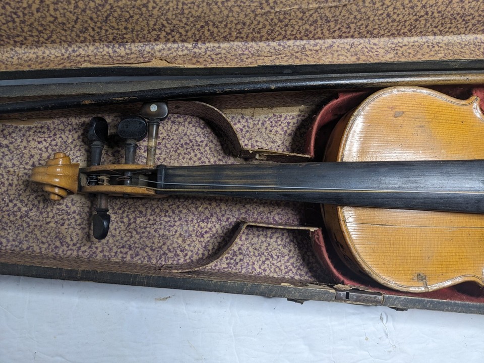 BEAUTIFUL OLD Antique GERMAN VIOLIN Flamed Wood Design 4/4 | eBay
