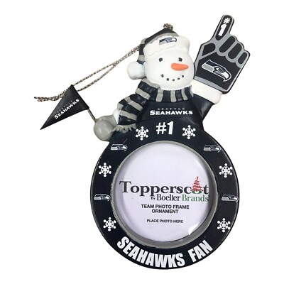 Seattle Seahawks 4-Inch Snowman Photo Frame Ornament | eBay