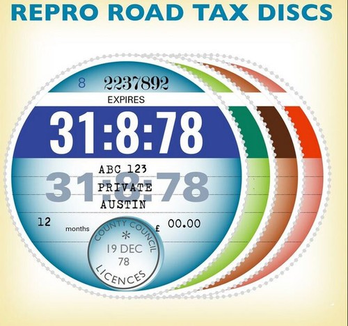 1970 To 1980 REPRODUCTION CAR/MOTORCYCLE TAX DISC VINTAGE BESPOKE SAME ...