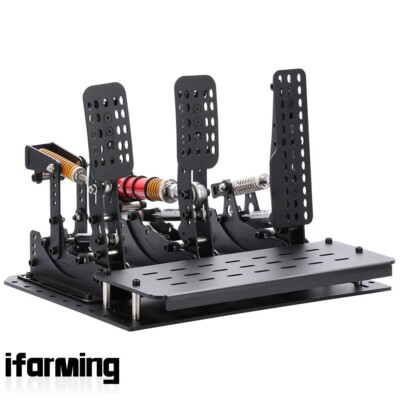 3 Pedal Set Sim Racing Pedals + Pedal Mounting Plate+3 Hydraulic Rods ...