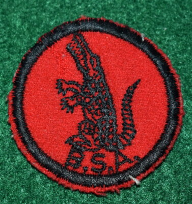VINTAGE BOY SCOUT PATROL RED & BLACK PATCH - ALLIGATOR - FELT | eBay