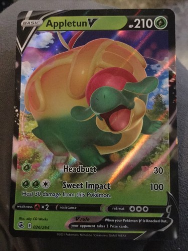 Pokémon Ultra Rare Appleton V -026/264 -Ultra Rare Fusion Strike NM ...
