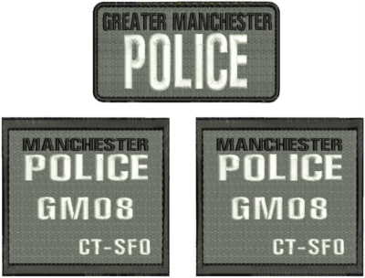 Great Manchester GM08 CTSFO embroidery patches 2X 4x4.5 and 1X 3x5 hook ...