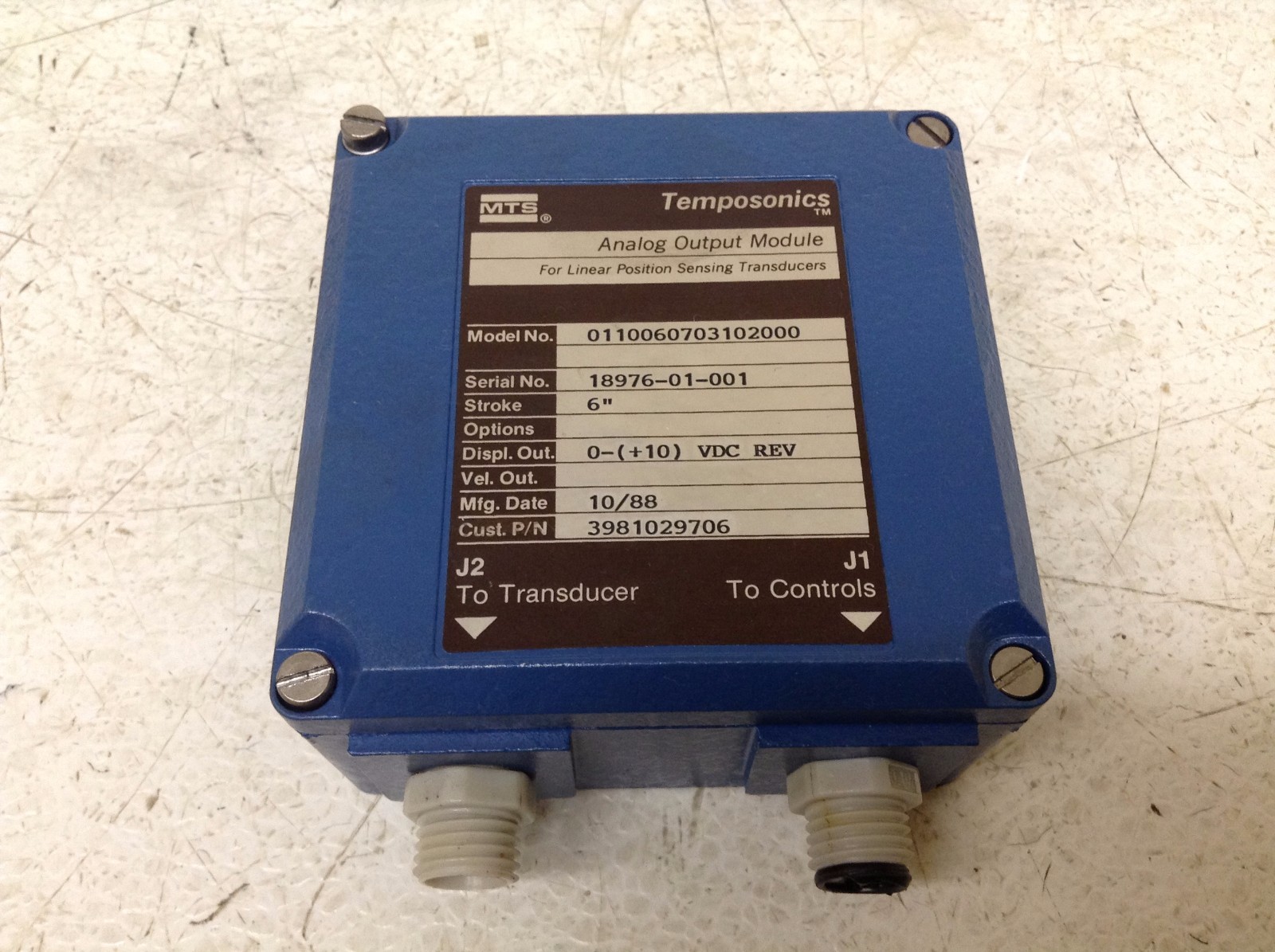 MTS 0110060703102000 Temposonics Analog Output Module (TSC) | eBay