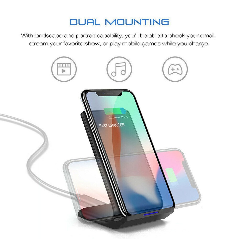30W Fast Wireless Charger Stand Dock Pad For Apple iPhone 12 13 14 15 ...