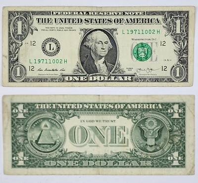 $1 US DOLLAR OCTOBER 2 1971 -19711002- BIRTHDAY BILL ANNIVERSARY FANCY ...