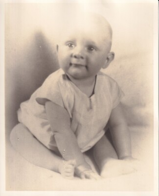 Vintage 1950s era Baby Portrait Infant Toddler Photograph 8x10 **see ...