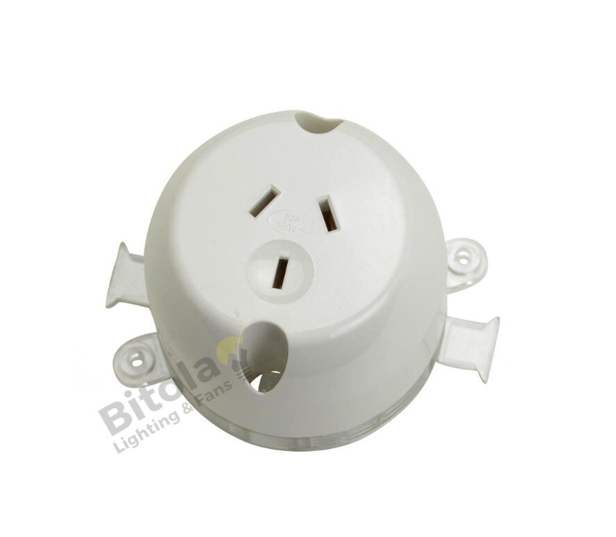 60 x SINGLE PLUG BASE SURFACE SOCKET OUTLET 10AMP 240V 3-PIN FOR LED ...