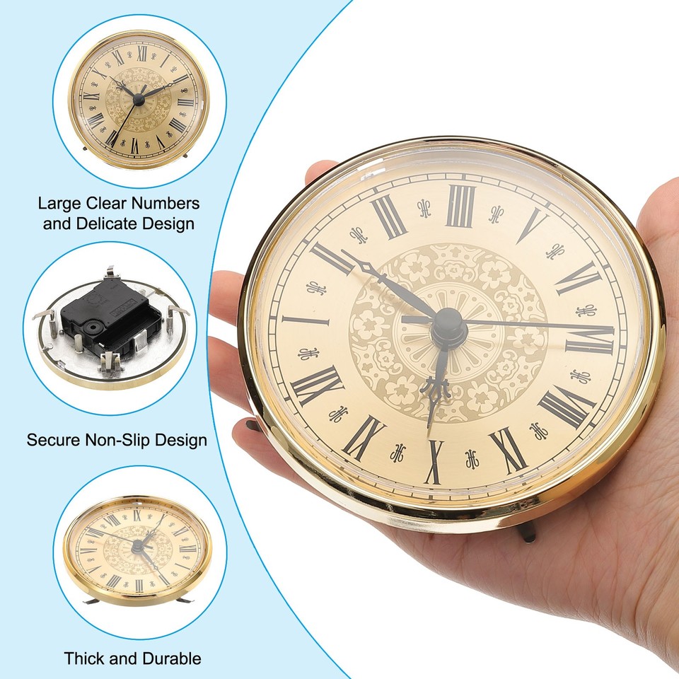 4.3" 110mm Quartz Roman Clock Insert Fits 94mm/3.7" Gold Style 13 | eBay
