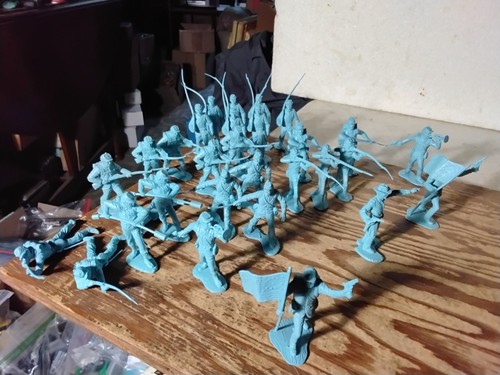 ORIGINAL Marx Civil War UNION TROOPS large lot Blue & Gray Playset | eBay