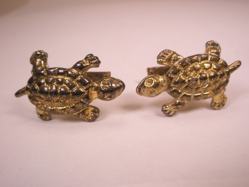Sea Turtle Tortoise Vintage Cuff Links animal snapping leatherback ...