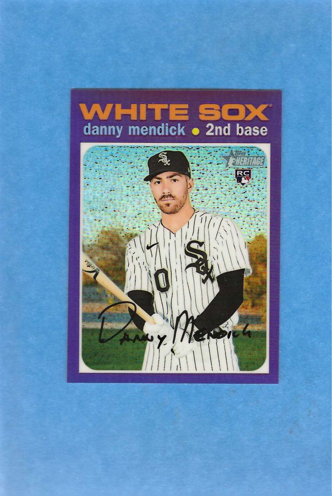 2020 Topps Heritage DANNY MENDICK Purple Refractor White Sox Mets RC ...