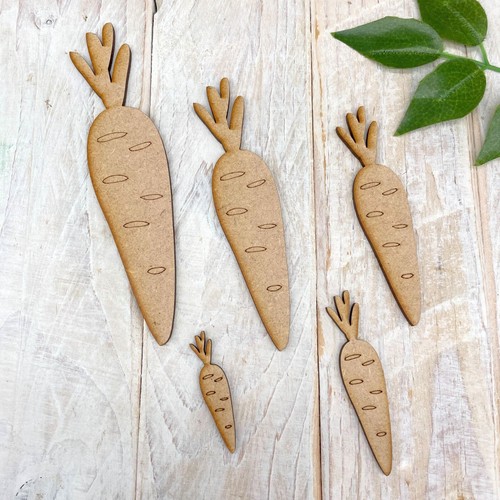 MDF Craft Wooden Embellishments, Blank Easter Shapes Easter Carrot ...