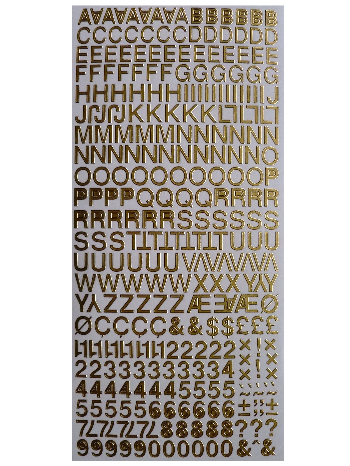 LETTERS & NUMBERS Peel Off Stickers 8mm Alphabet Card Making ...