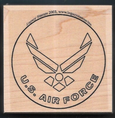 US AIR FORCE EMBLEM MILITARY VETERAN USAF Words LEGACY large NEW RUBBER ...