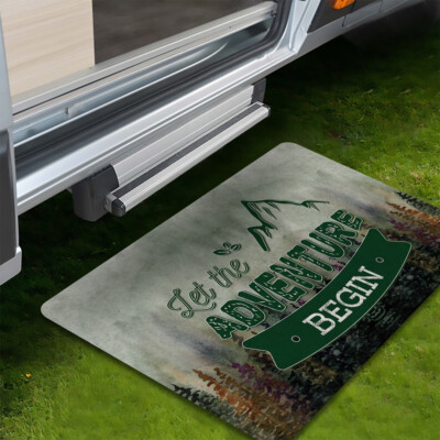 Happy Campers Doormat, Camping Mat, Camper Family Name Rug, Camping ...