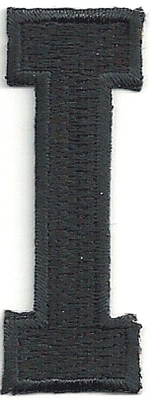 1 7/8" Tall Black Monogram Block letter I Embroidery Patch | eBay