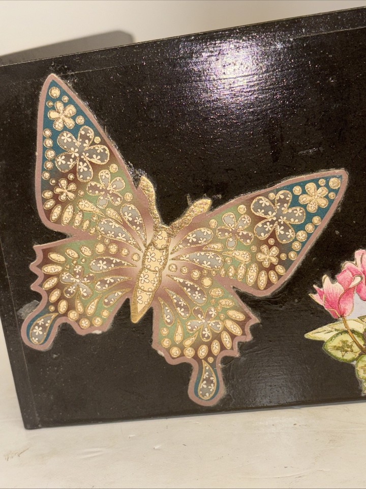 Vintage Wooden Printers Type Tray Drawer Butterfly Floral Décor 169 ...