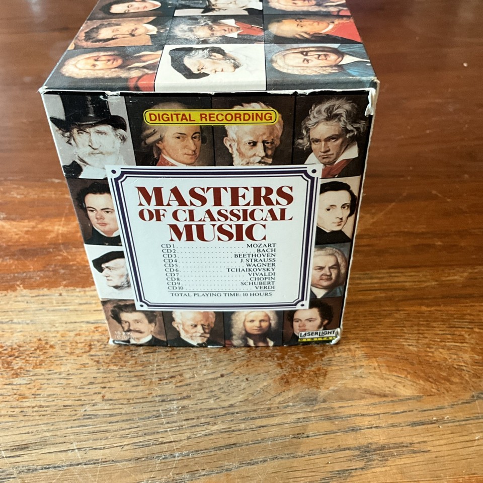 Masters of Classical Music CD 10 Discs Set Mozart Bach Chopin Beethoven ...