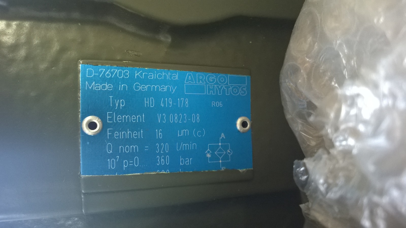 ARGOS HYTOS D-76703 HYDRAULIC FILTER HOUSING FOR MAN ARMY TRUCKS | eBay