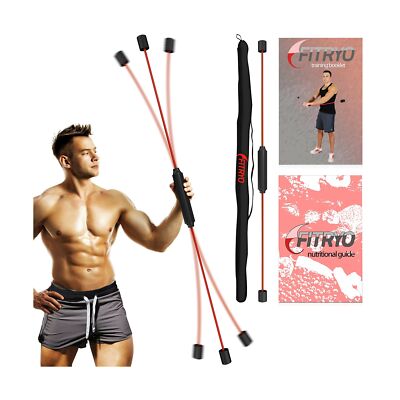 Fitryo Elastic Fitness Bar - Home Body Workout & Exercise Stick ...