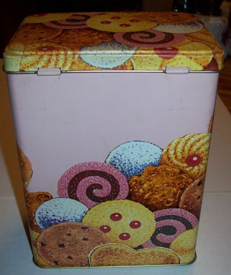 Vintage Pink Cookie FTD Rectangle Tin Container 5"X3.5"X 3.5" Made In ...