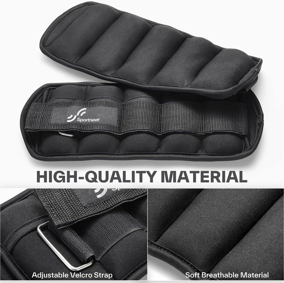 Sportneer Adjustable Ankle Weights Set: Leg Weights, Ankle Weight Wrist ...