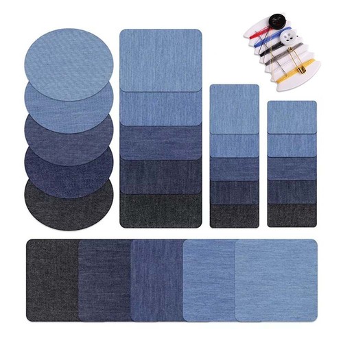4Pcs Apparel Pants Sewing Jeans DIY Knee Elbow Iron-on Fabric Patch ...