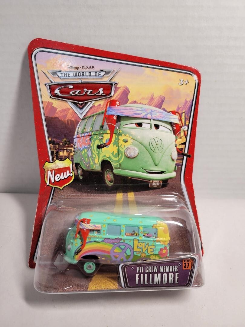 Disney Pixar The World of Cars Pit Crew Member Fillmore 27084569667| eBay