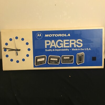 Motorola Pager Advertising Clock Hook And Loop Attach On Pagers Battery ...